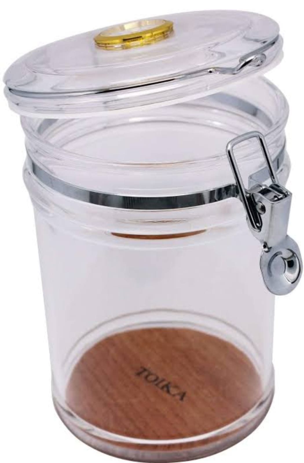 TOIKA Elegant Clear Acrylic Cigar Humidor Case,Cigar Jar Container wit ...